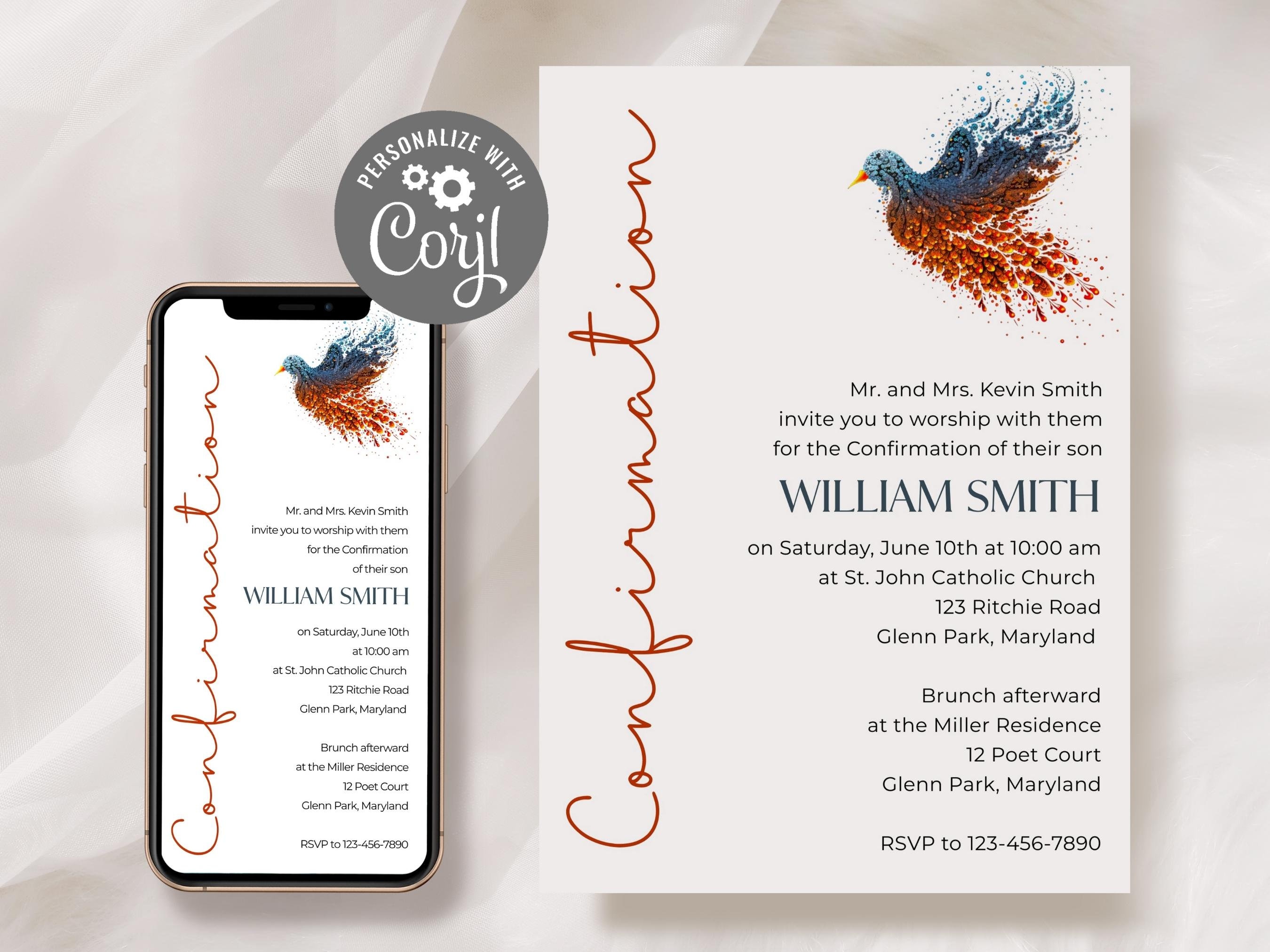 Catholic Confirmation Invitations