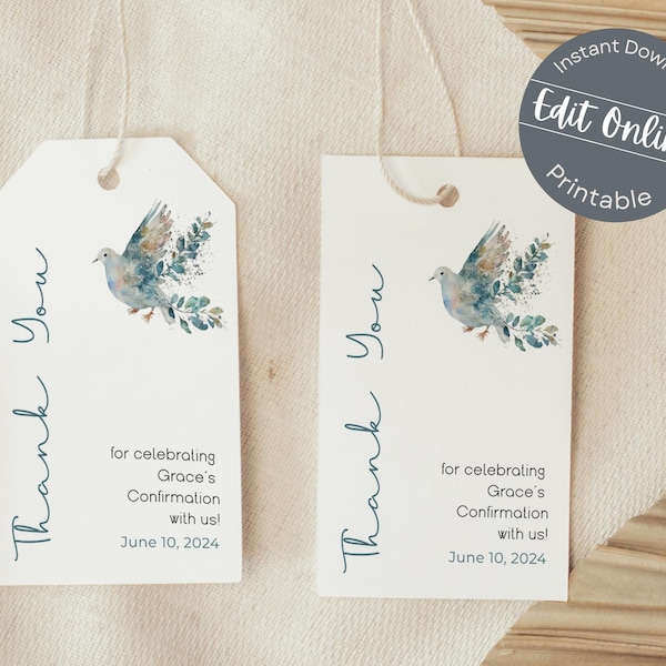 Confirmation Tags - Etsy