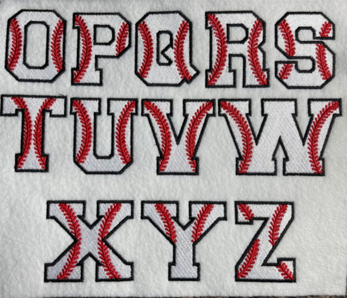 Baseball Alphabet Embroidery Designs - Etsy Ireland