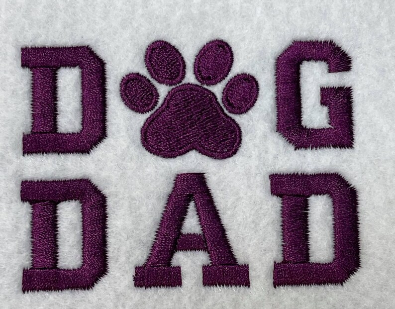 Dog Dad Machine Embroidery Design for Hats or Flats. - Etsy