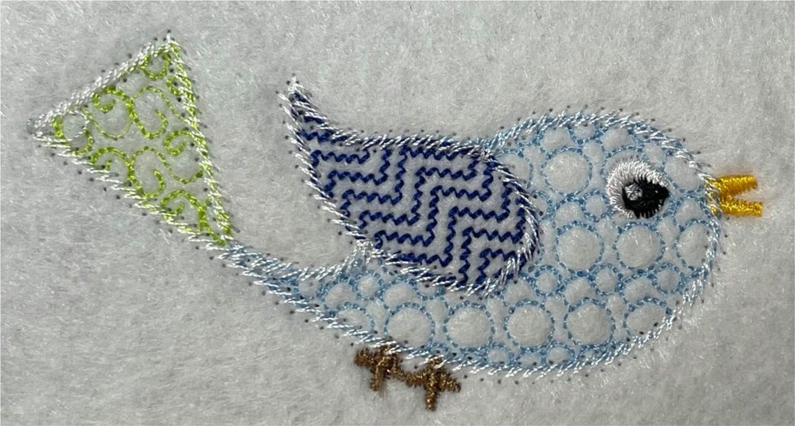 Bird Motif Embroidery Design - Etsy