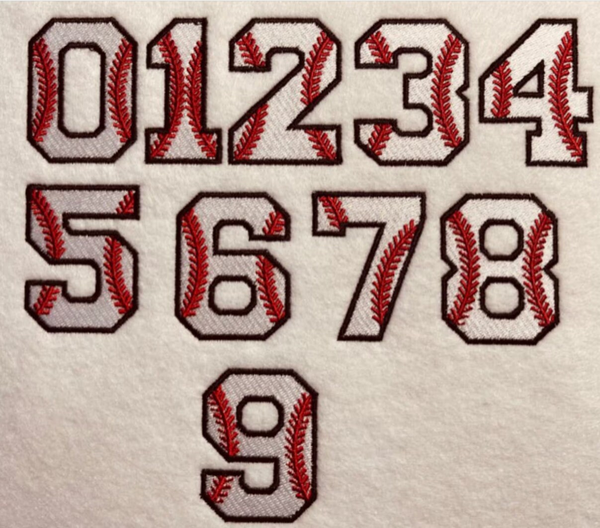 Baseball Numbers and Letters 3" Tall - Etsy