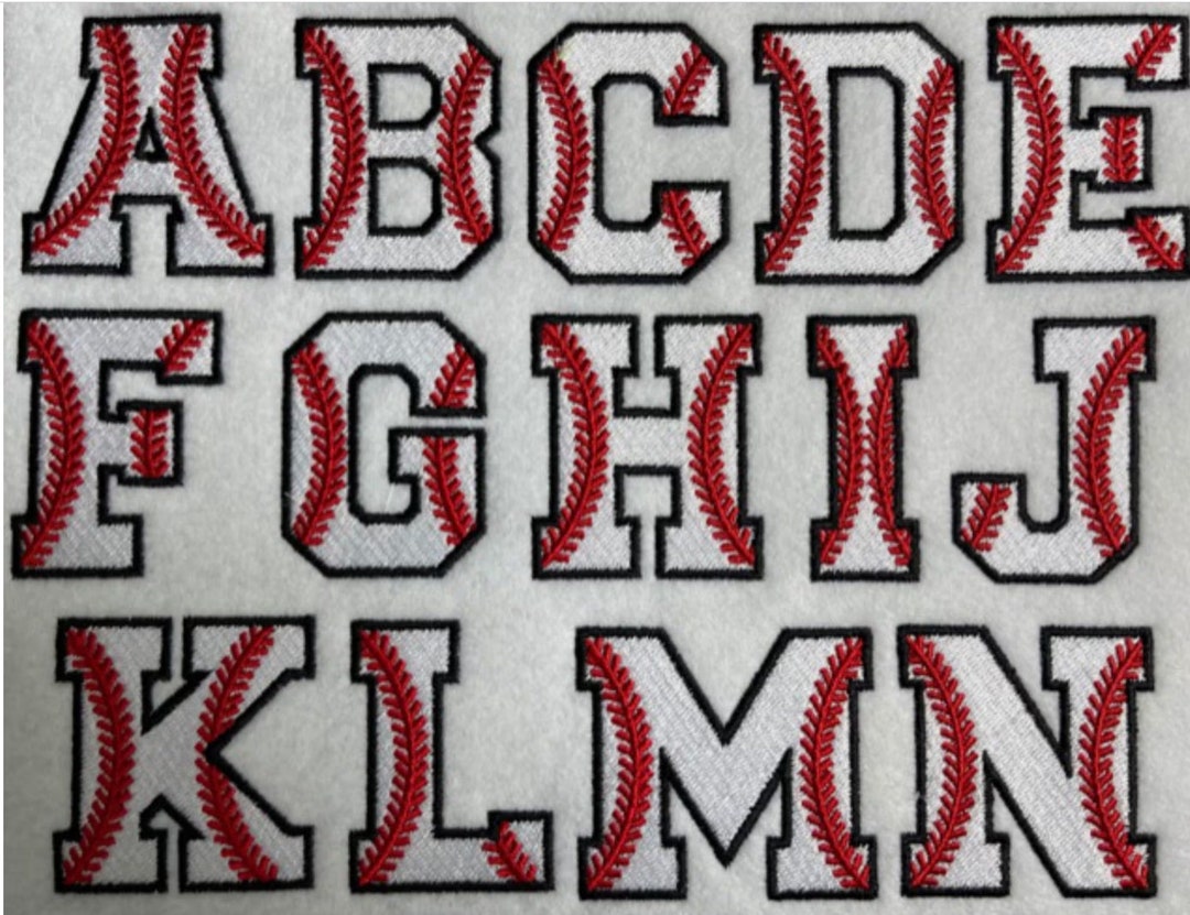 Baseball Numbers and Letters 3" Tall - Etsy