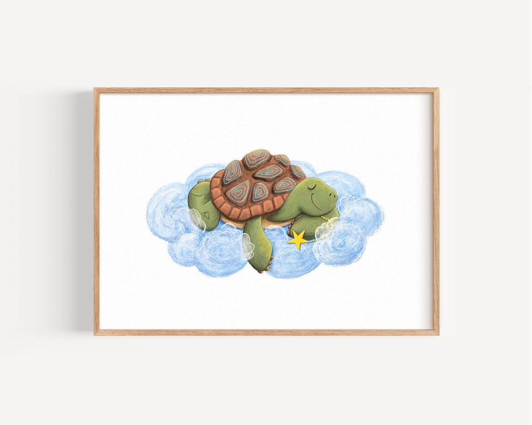 Turtle Posters DIN A5 Children's Room Illustration Fine Art Paper - Etsy