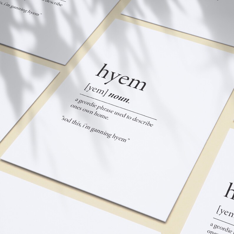 Hyem home Geordie Saying Wall Art Geordie Wall Art Prints Newcastle ...