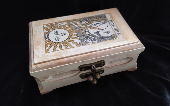 Tarot Card Box Storage of Tarot Cards Wooden Box Major - Etsy