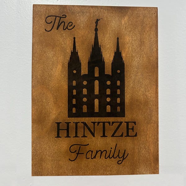 Temple Wood Sign - Etsy