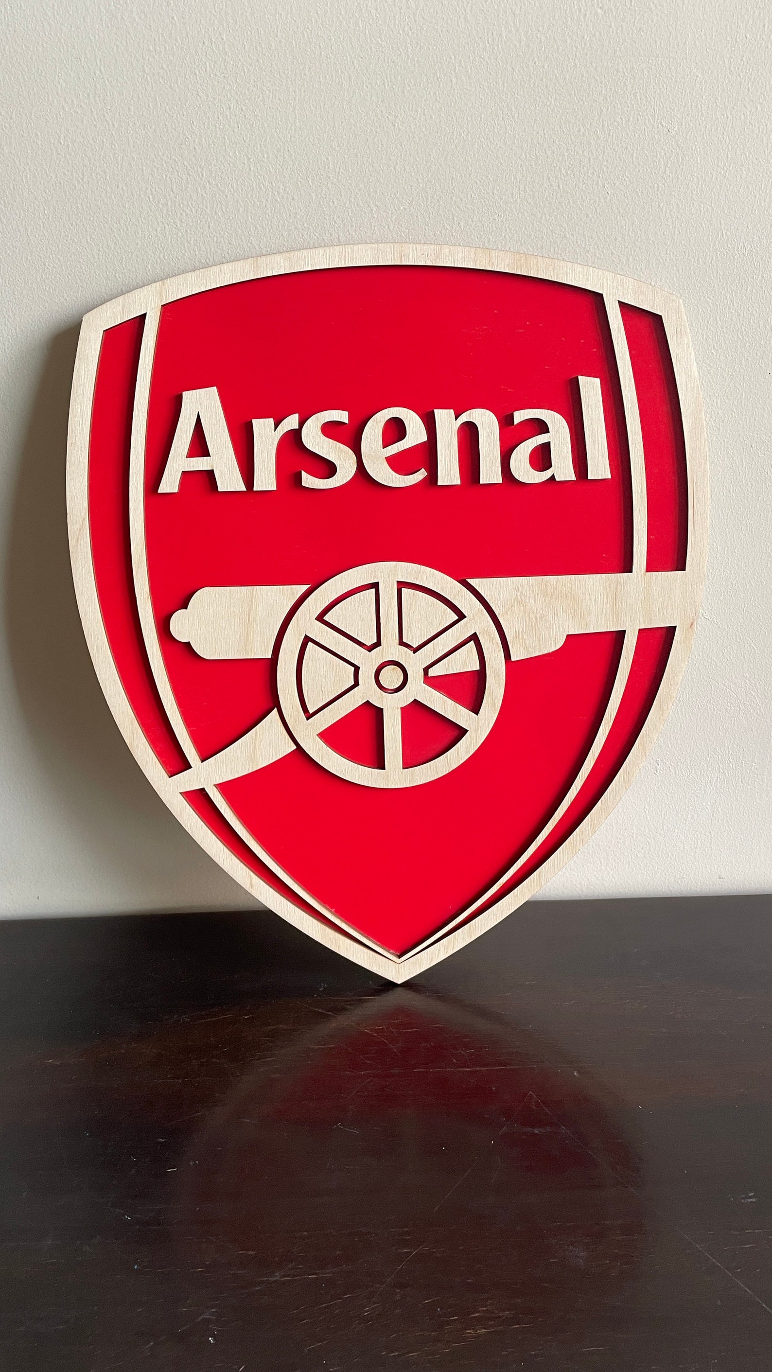 Arsenal FC 3D Sign Wooden Wall Hanging | Etsy