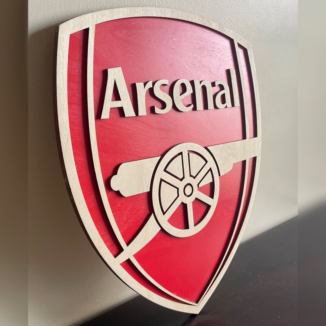 Arsenal FC 3D Sign Wooden Wall Hanging | Etsy