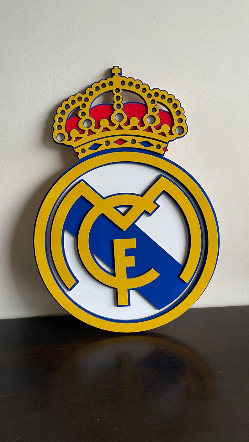 Real Madrid 3D Sign Wooden Crest | Etsy