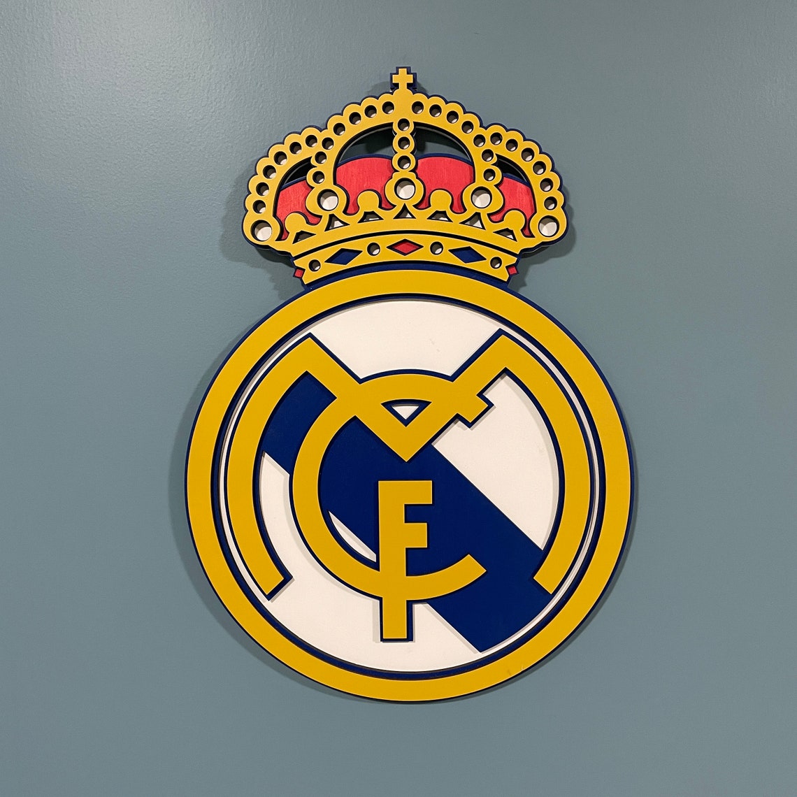 Real Madrid 3D Wooden Crest | Etsy