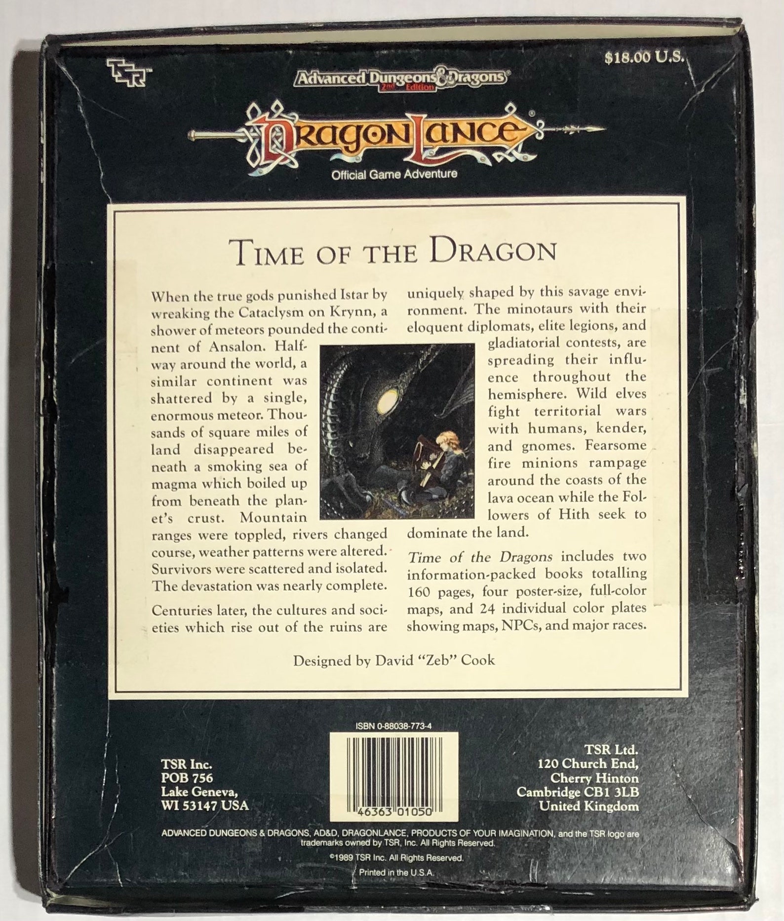 Dragonlance Time of the Dragon Boxed Set, Complete, Advanced Dungeons ...