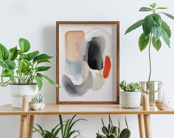 Abstract Art Print A4 - Etsy