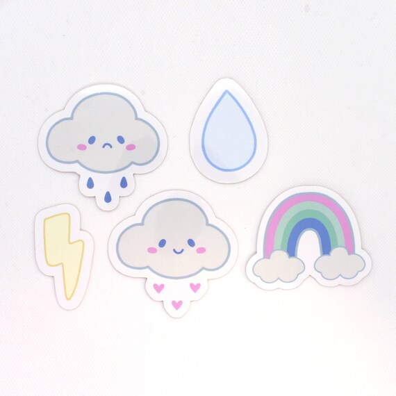 Cute Clouds Sticker Pack | Etsy