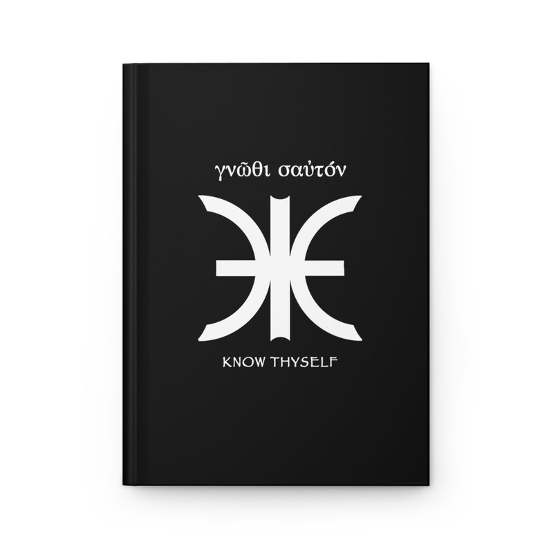 Know Thyself. Oracle of Delphi Symbol.hardcover Journal With Lines - Etsy