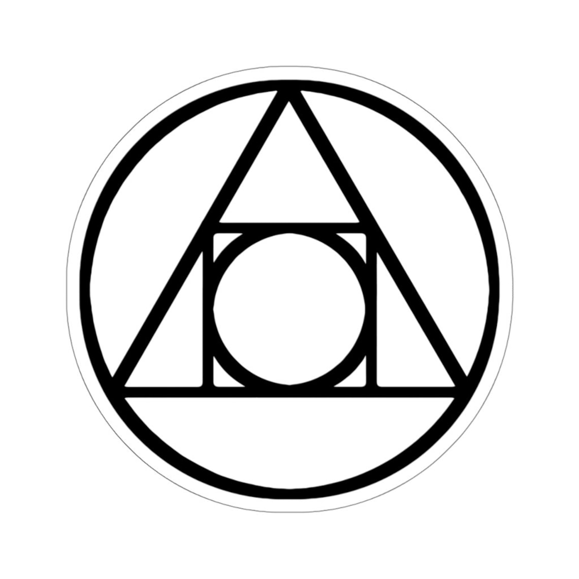 Autocollant de symbole ésotérique alchimique de pierre du philosophe ...