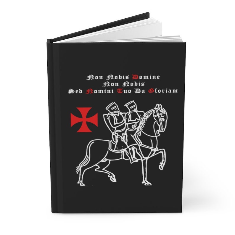 Knights Templar. Templar Symbol and Motto. Hardcover Journal With Lines ...