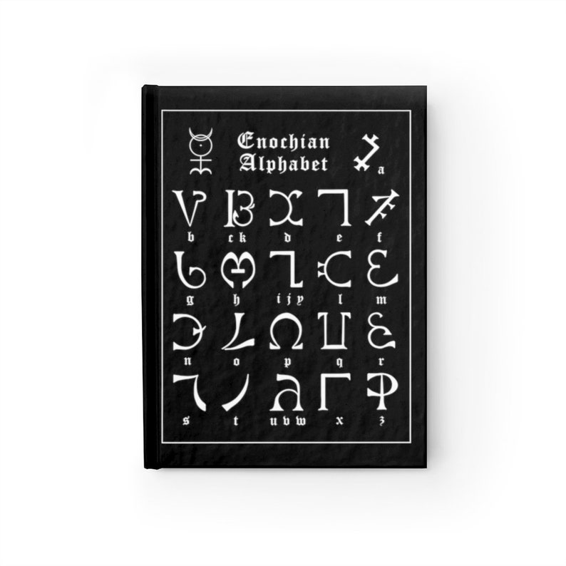 Enochian Occult Blank Journal. Enochian Alphabet. Angelic Alphabet - Etsy