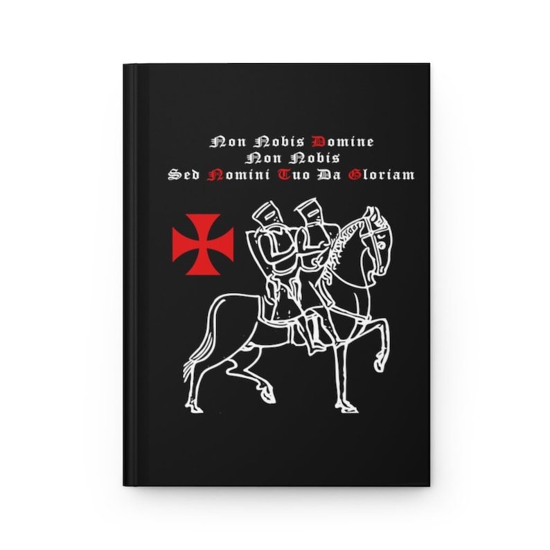 Knights Templar. Templar Symbol and Motto. Hardcover Journal With Lines ...