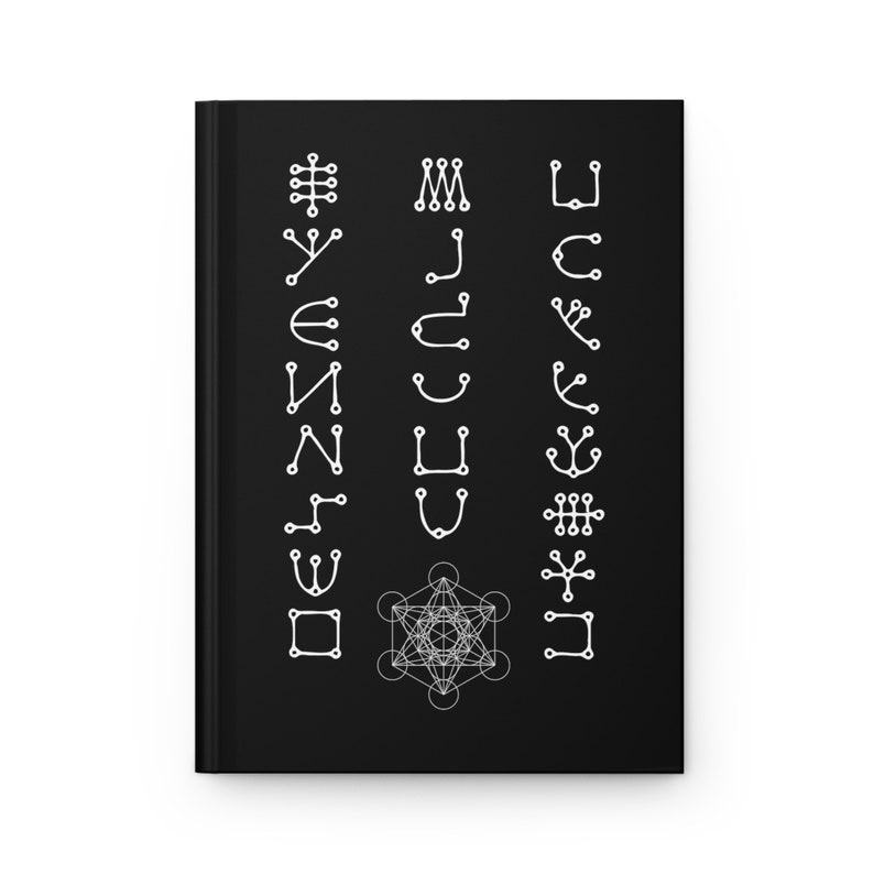 Angel Metatron Alphabet With Metatron Cube. Hardcover Journal With ...
