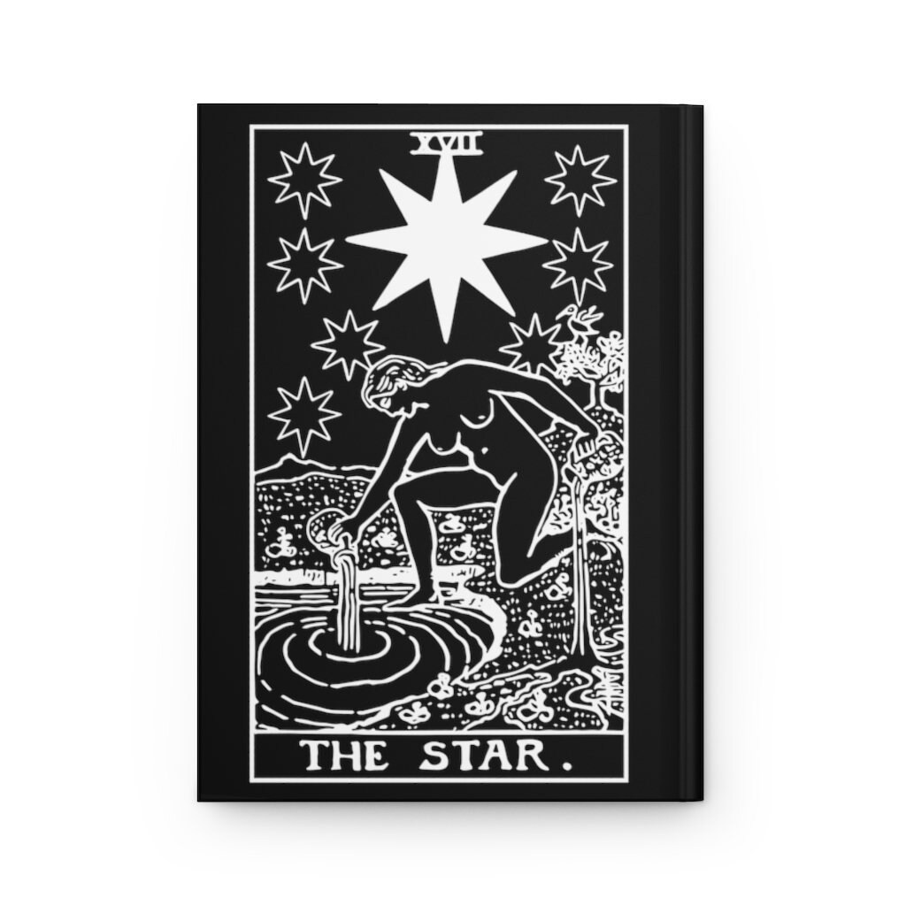 Star Tarot Card Raider Waite Hardcover Journal Notebook - Etsy España