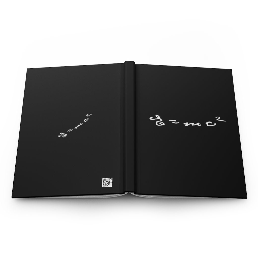 E=MC2 Albert Einstein Hand Writing. Hardcover Journal With Lines - Etsy