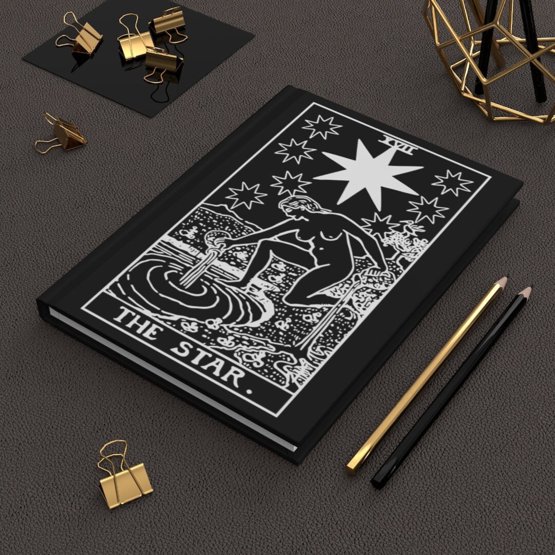 Star Tarot Card, Raider Waite Hardcover Journal Notebook - Etsy España