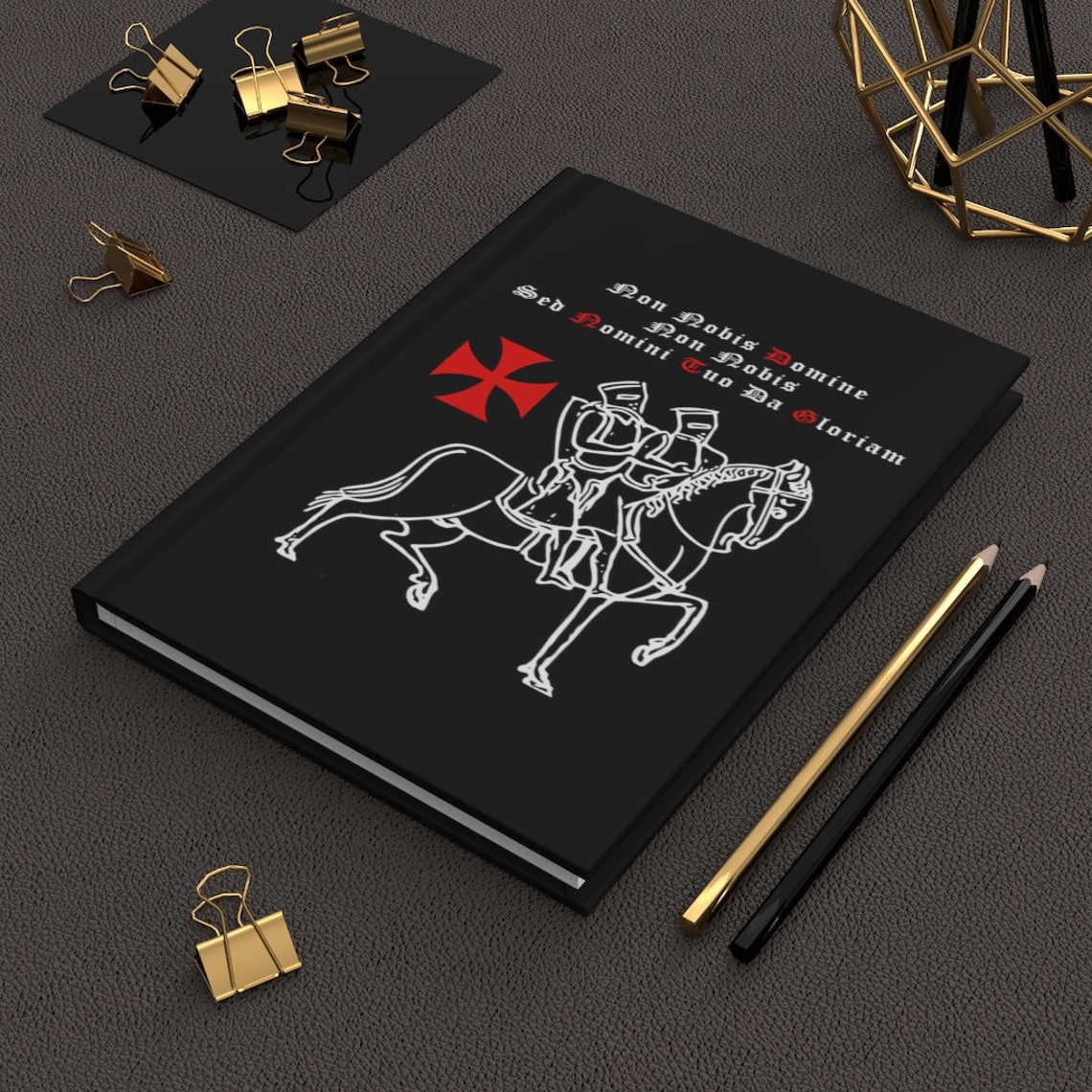 Knights Templar. Templar Symbol and Motto. Hardcover Journal With Lines ...