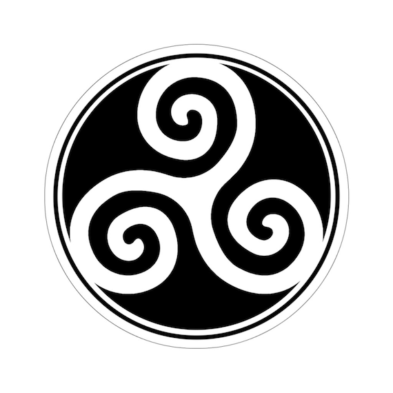 Triskeles Triskelion Triple Spiral circle neolithic celtic | Etsy