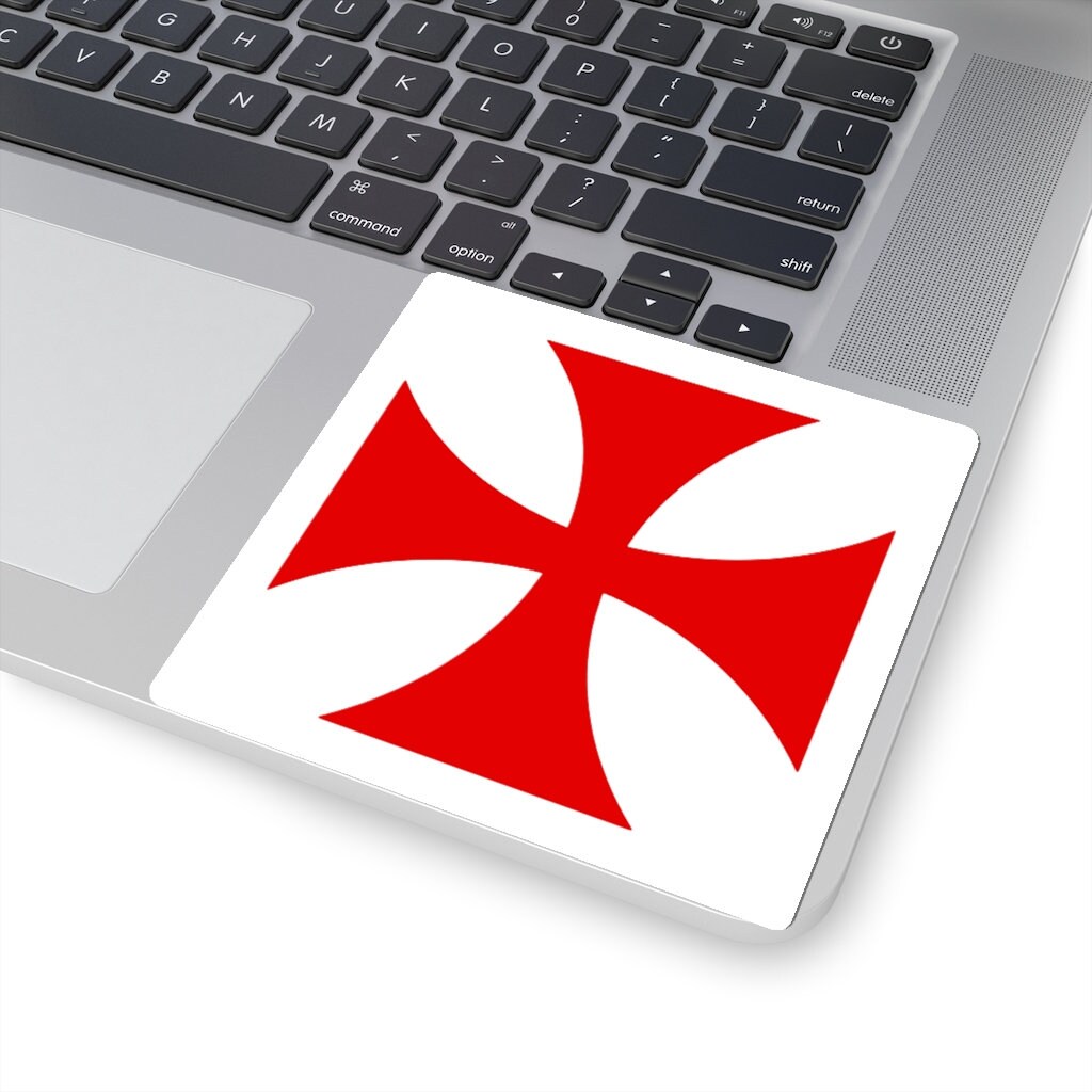 Knight Templar Cross, Red and White Sticker - Etsy