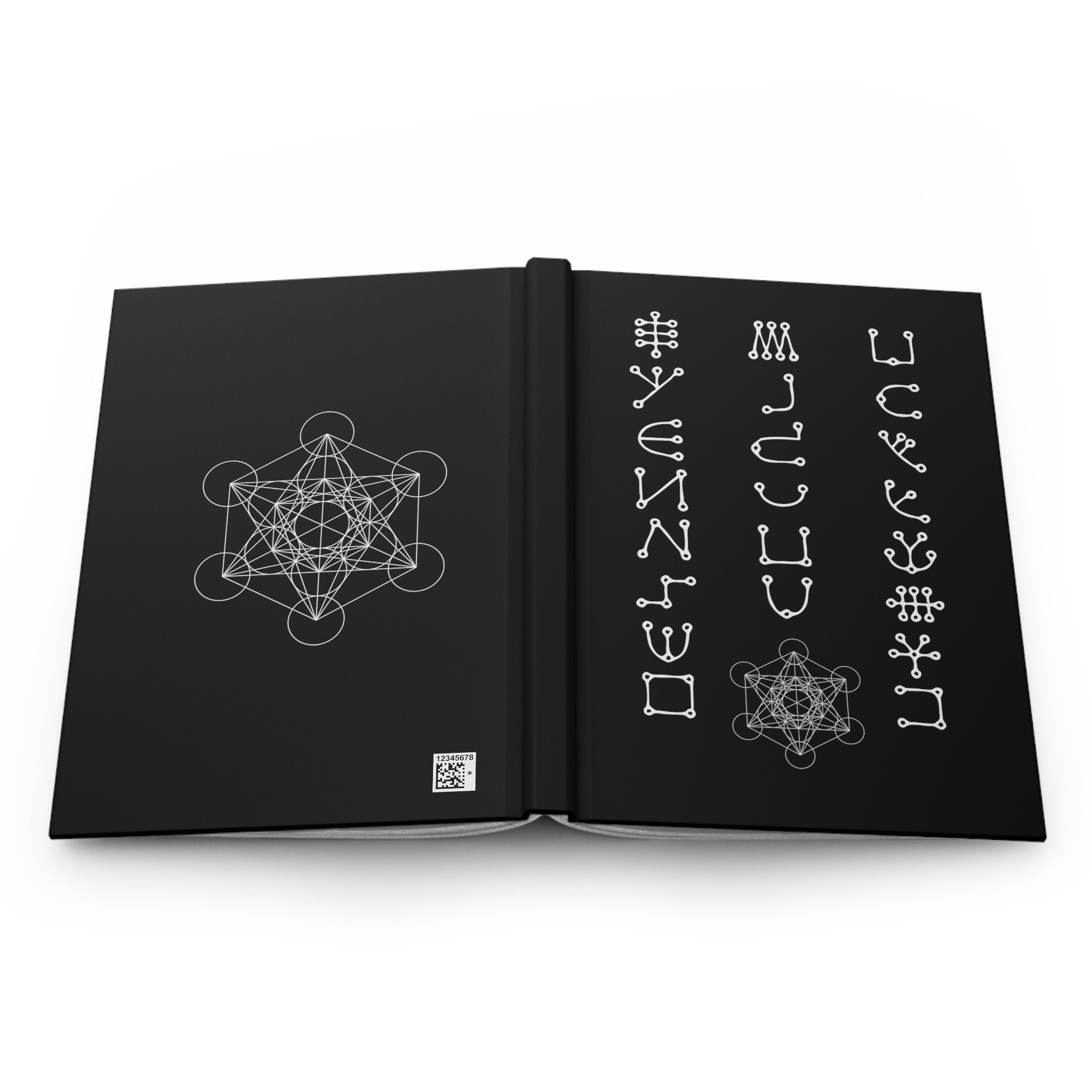 Angel Metatron Alphabet With Metatron Cube. Hardcover Journal With ...