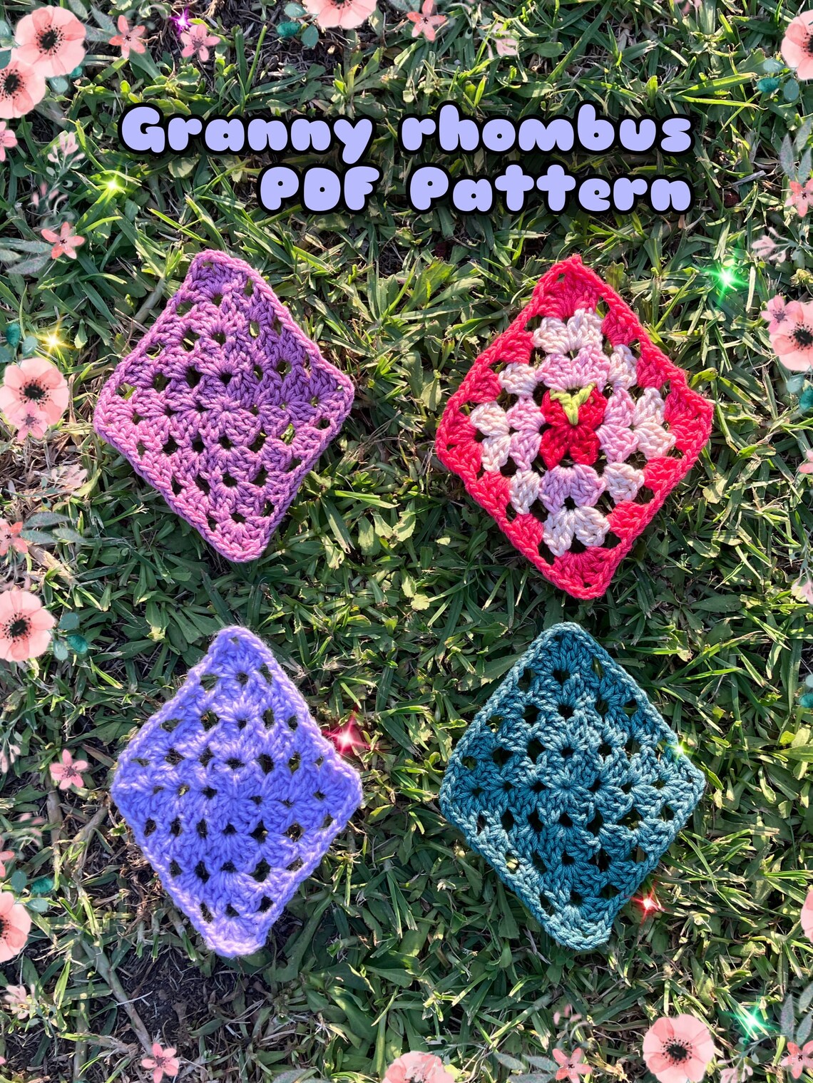 Rhombus Granny Crochet PATTERN PDF How to Crochet a Rhombus Granny ...