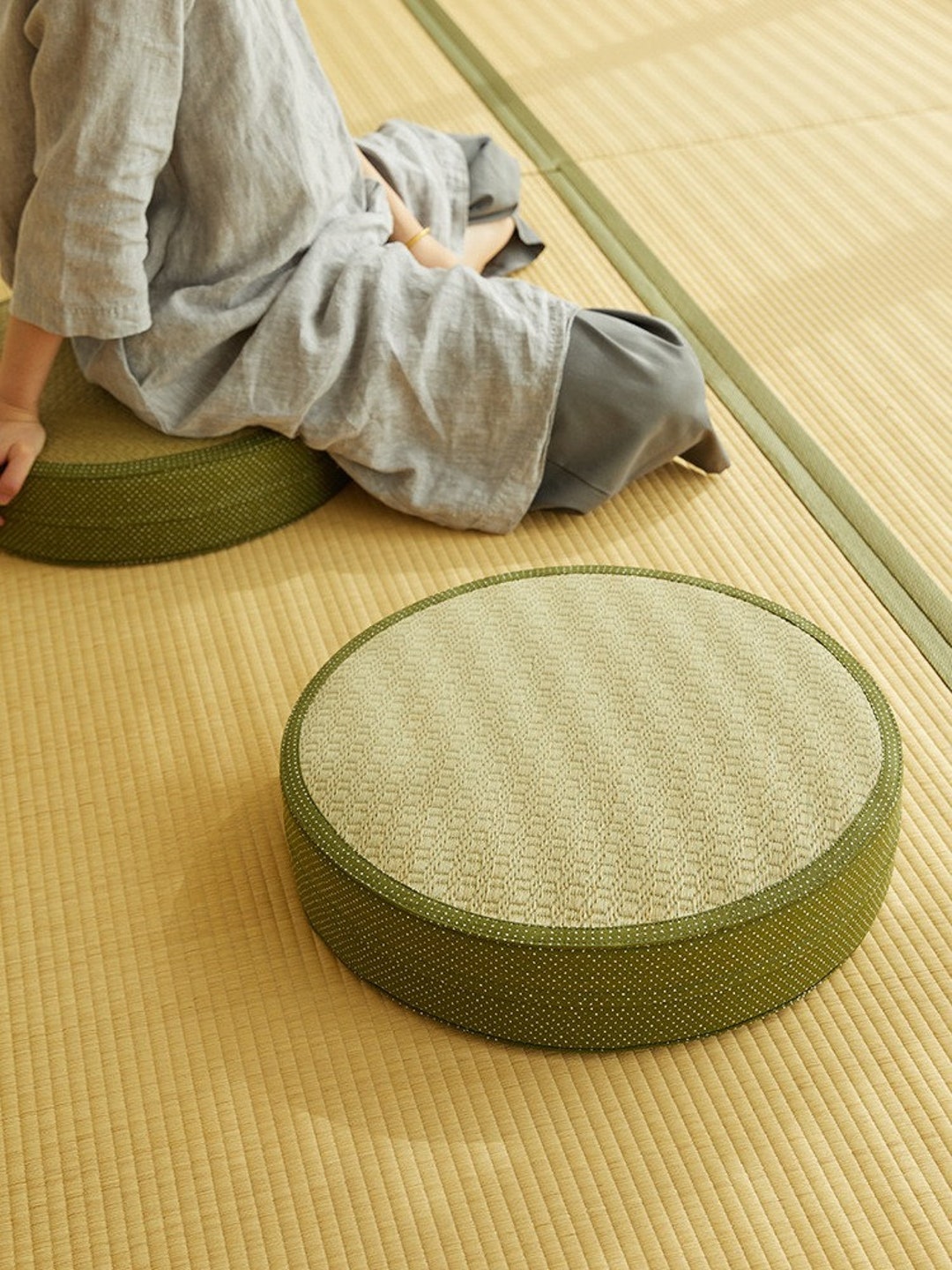 Japanese Chinese Tang Style Round Futon Tatami Mat Zen Meditation ...