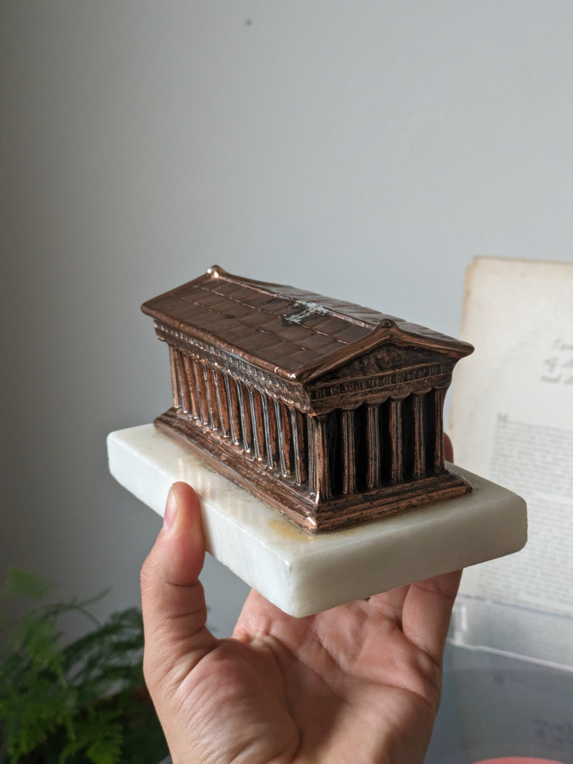 The Parthenon or Thesium Ancient Greek Temple Vintage Metal Souvenir ...