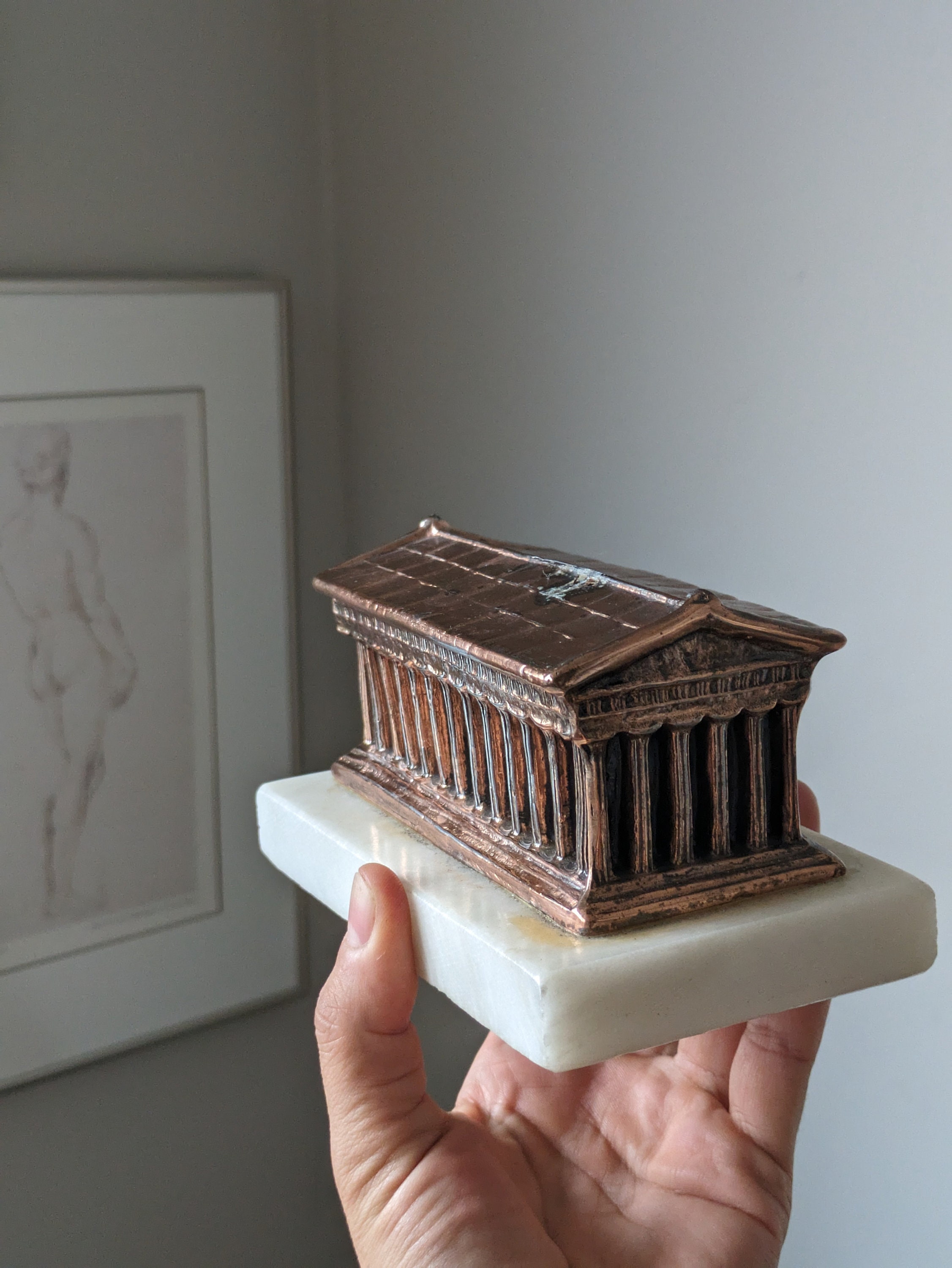 The Parthenon or Thesium Ancient Greek Temple Vintage Metal Souvenir ...