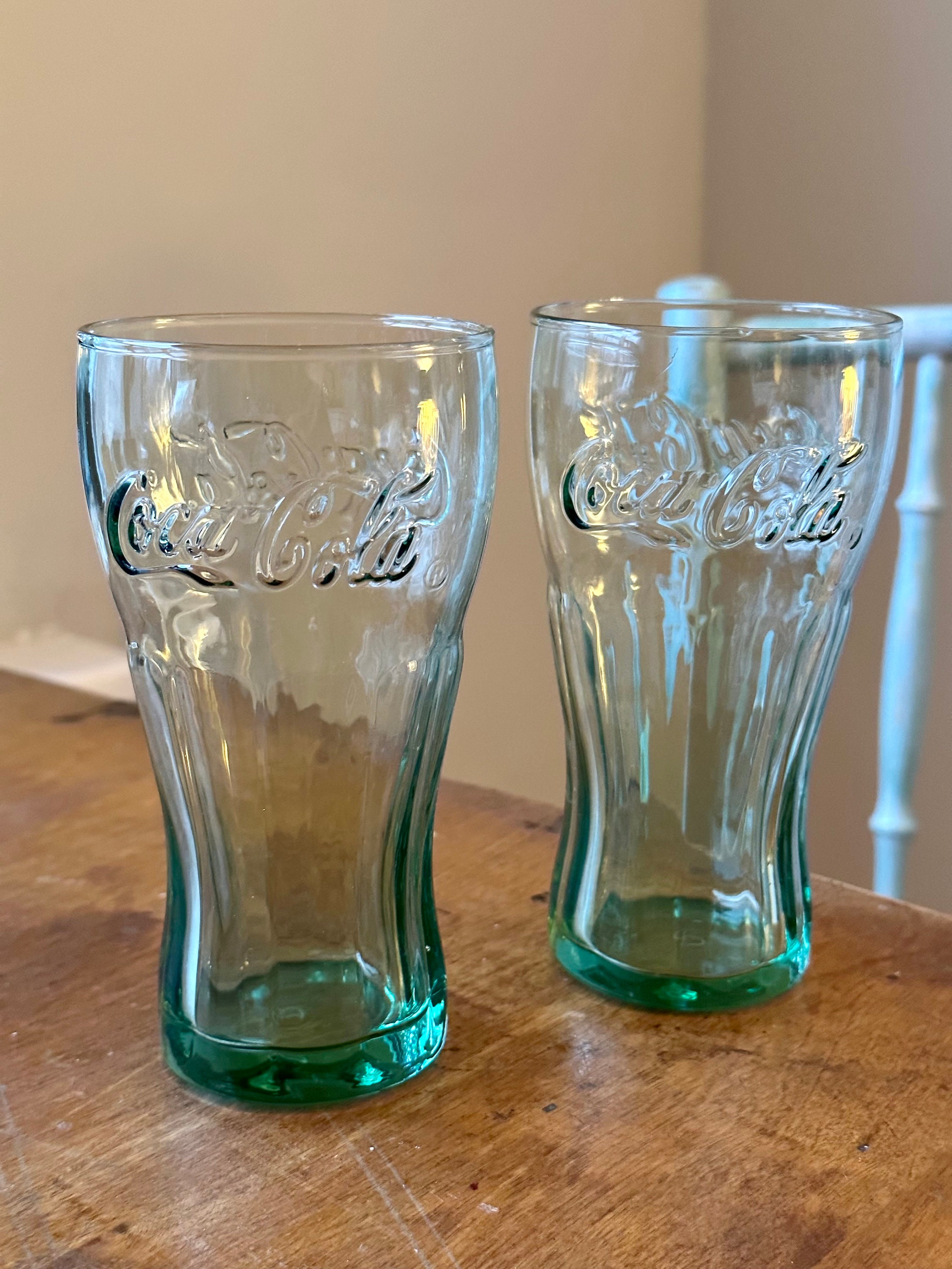 Set of 2 COCA COLA Glasses 6 Libbey Green - Etsy