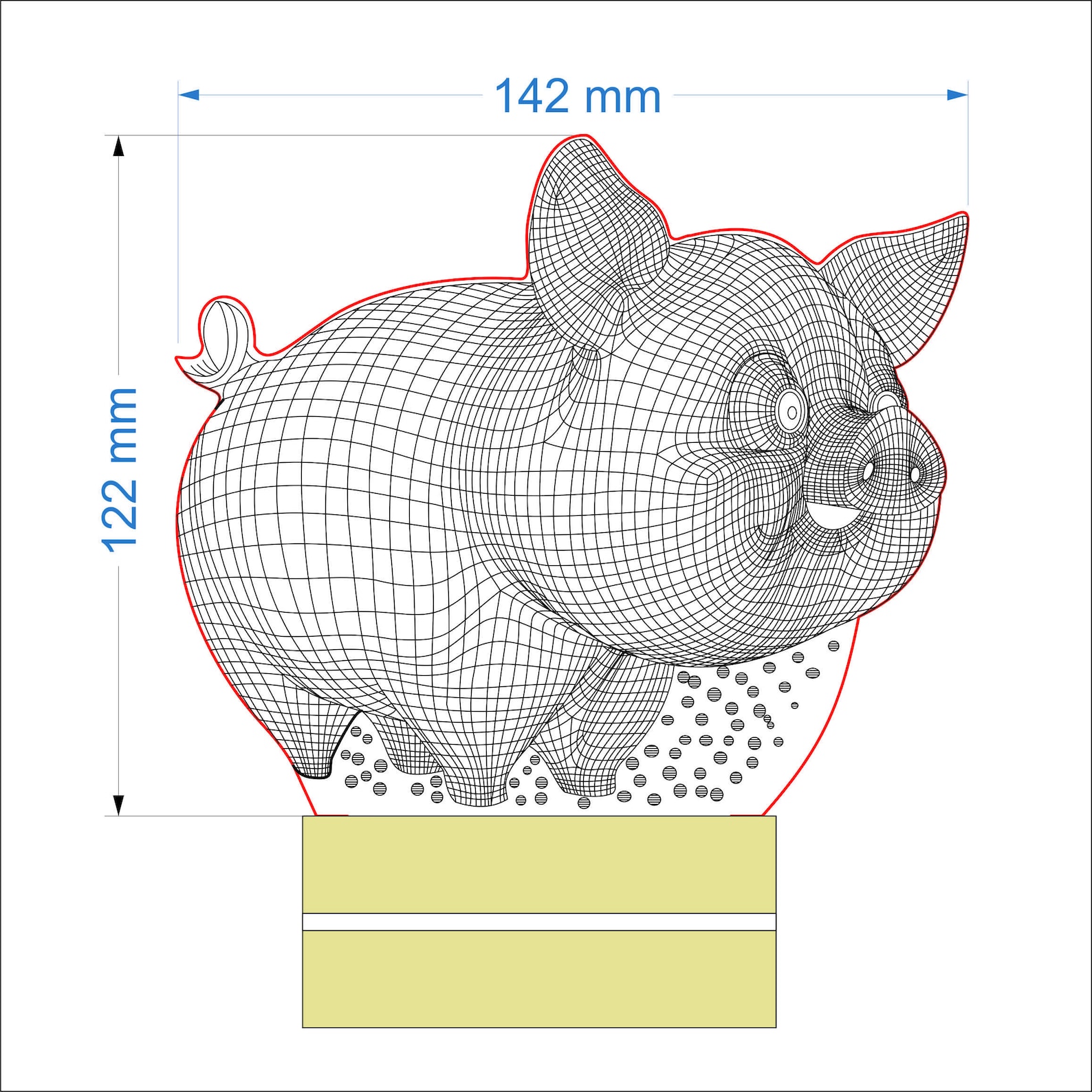 Pig Files DXF CDR Pdf for Cnc Laser Cut Files Vector - Etsy Canada