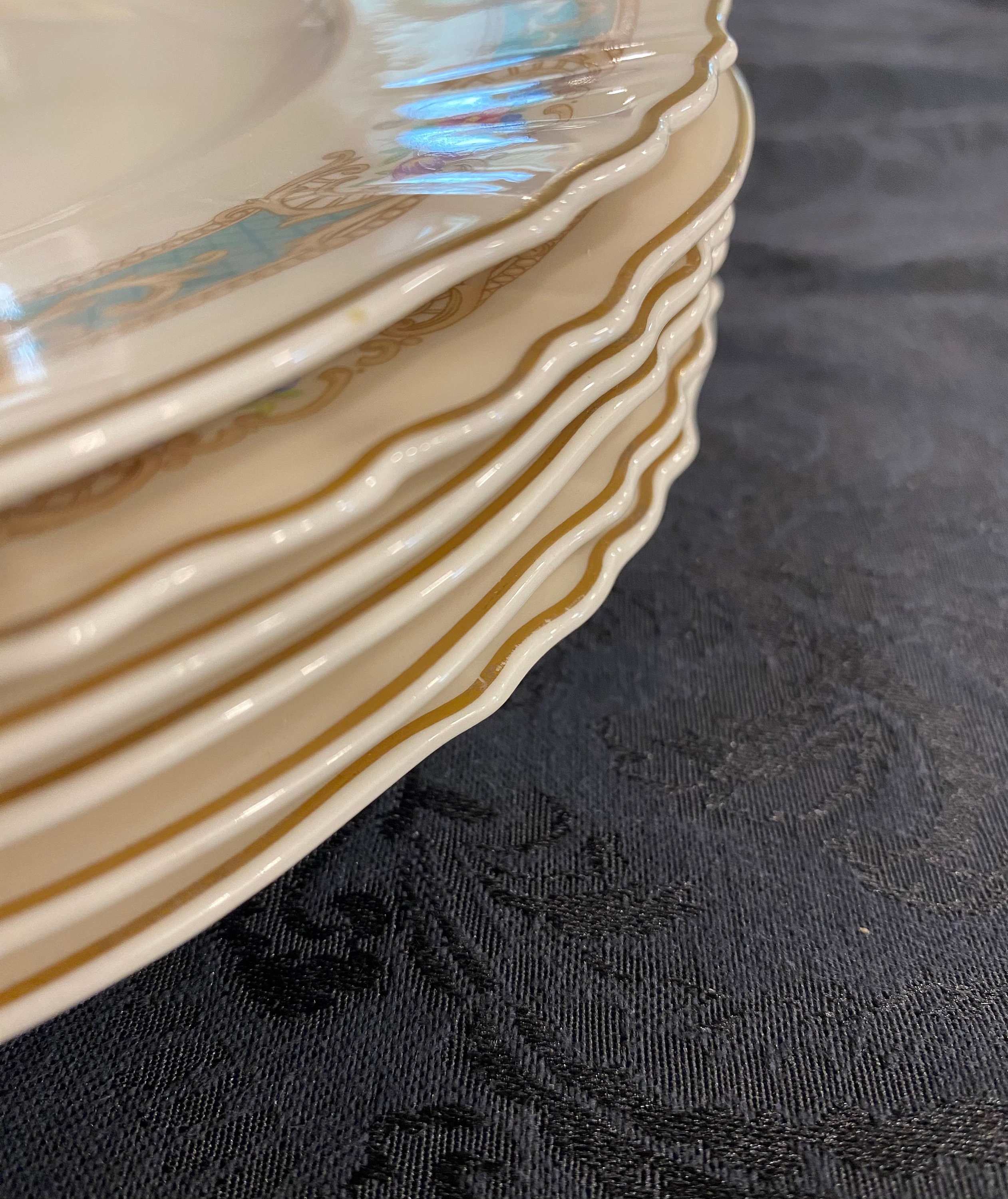 Raleigh Federal Shape Syracuse China Luncheon Plates, Set of Six ...