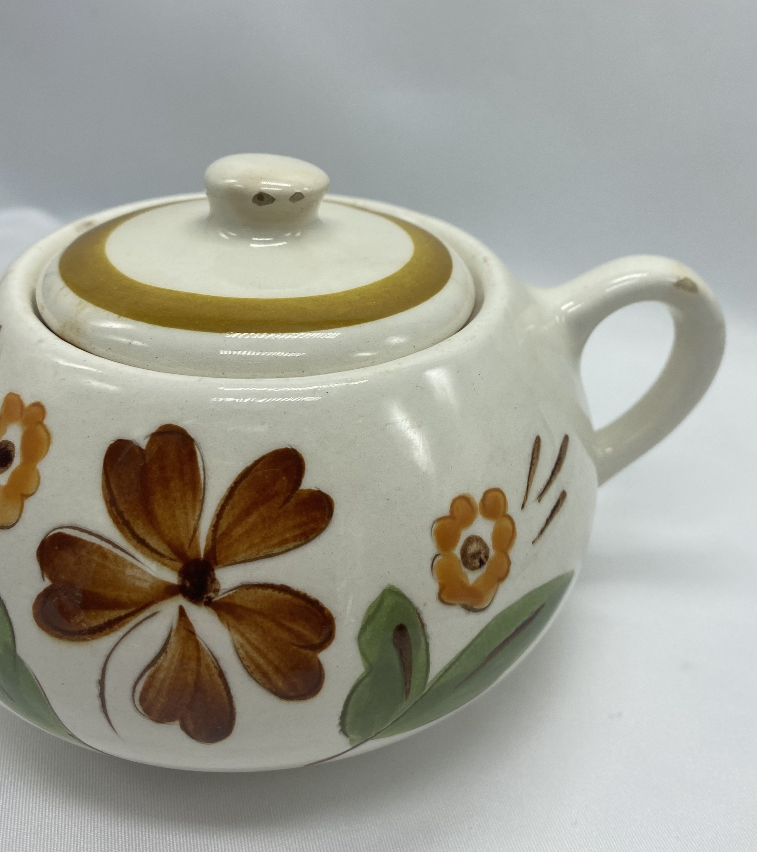 Vintage Stangl Pottery Sugar Bowl, Stangl First Love Design Sugar Bowl ...