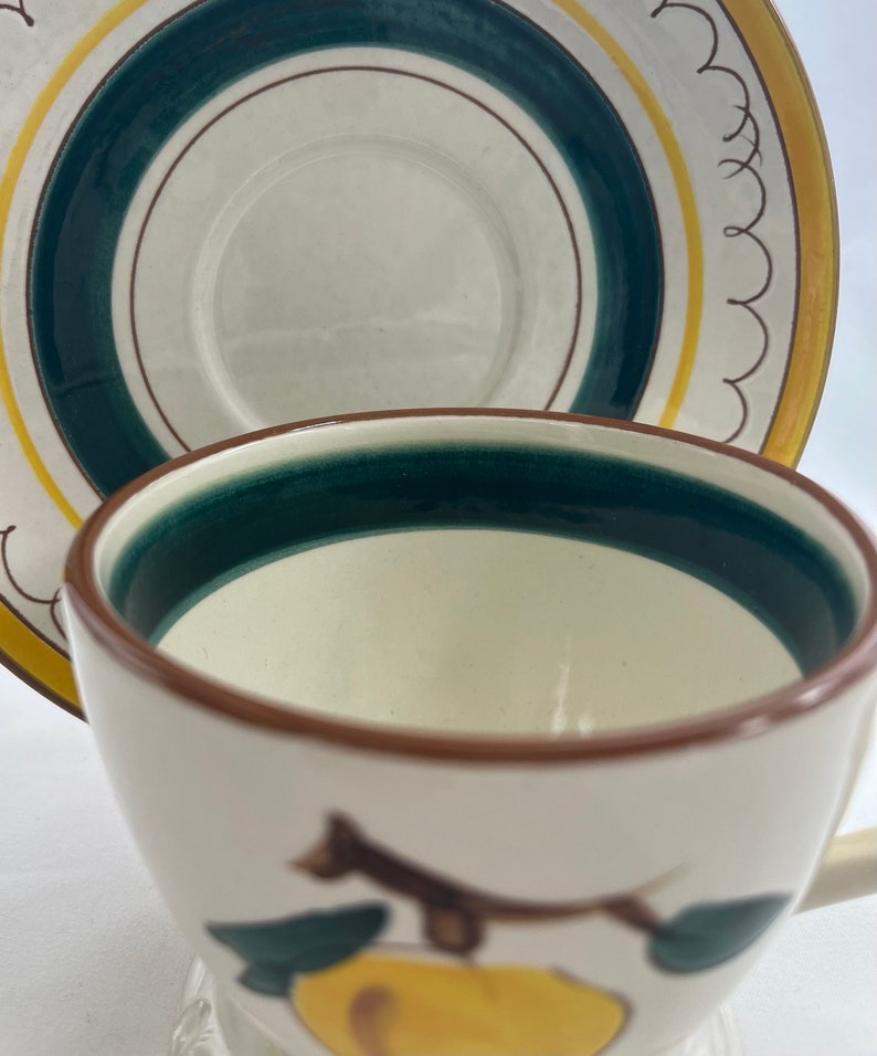 Stangl Pottery Cup and Saucer, Stangl Fruit Cup and Saucer Set, Stangl ...