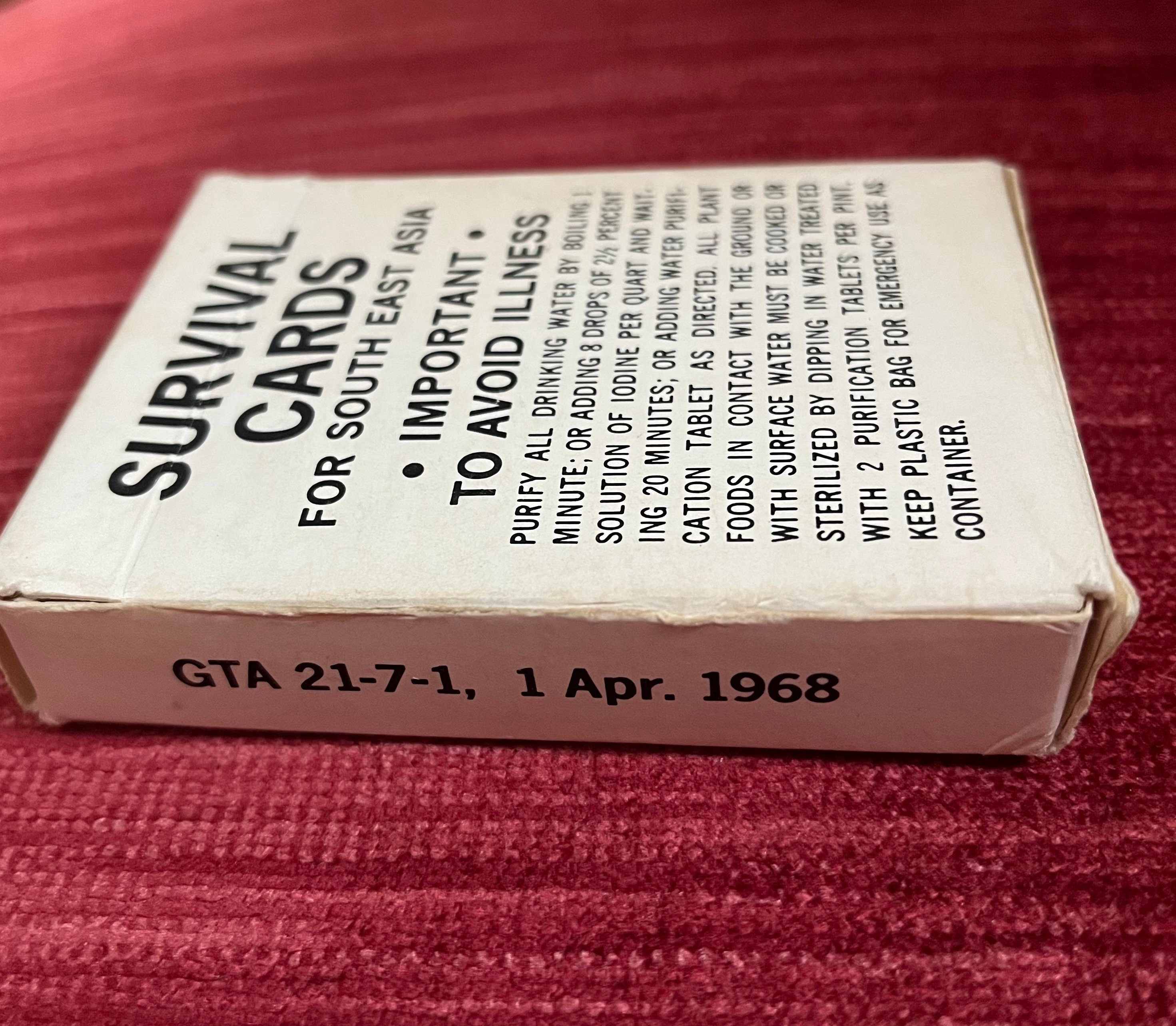 Vintage US Military Survival Cards, Soviet Word Recognition Common ...