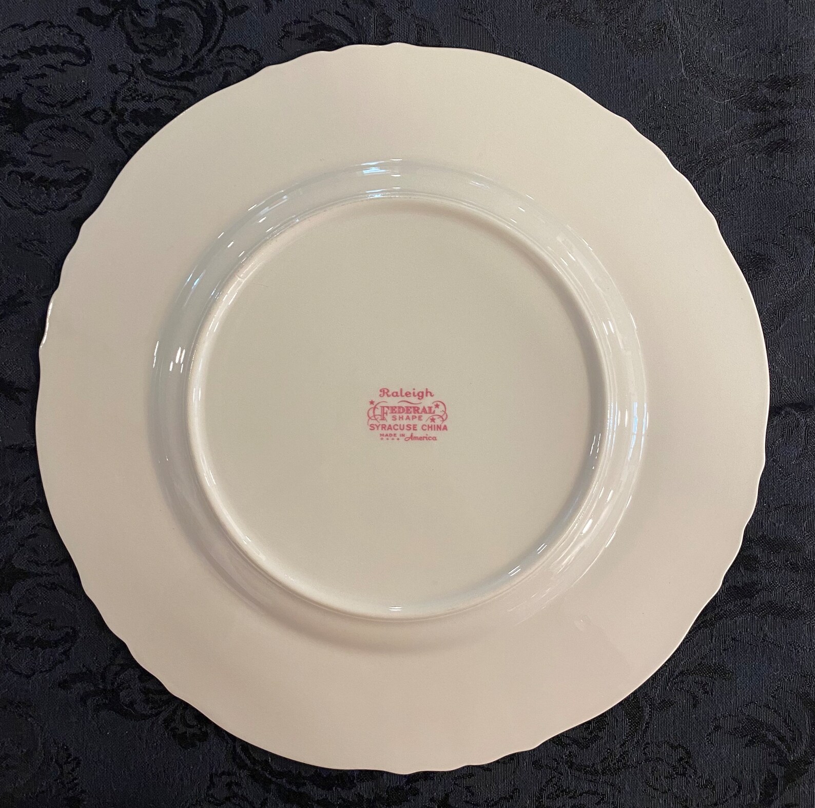Raleigh Federal Shape Syracuse China Luncheon Plates, Set of Six ...