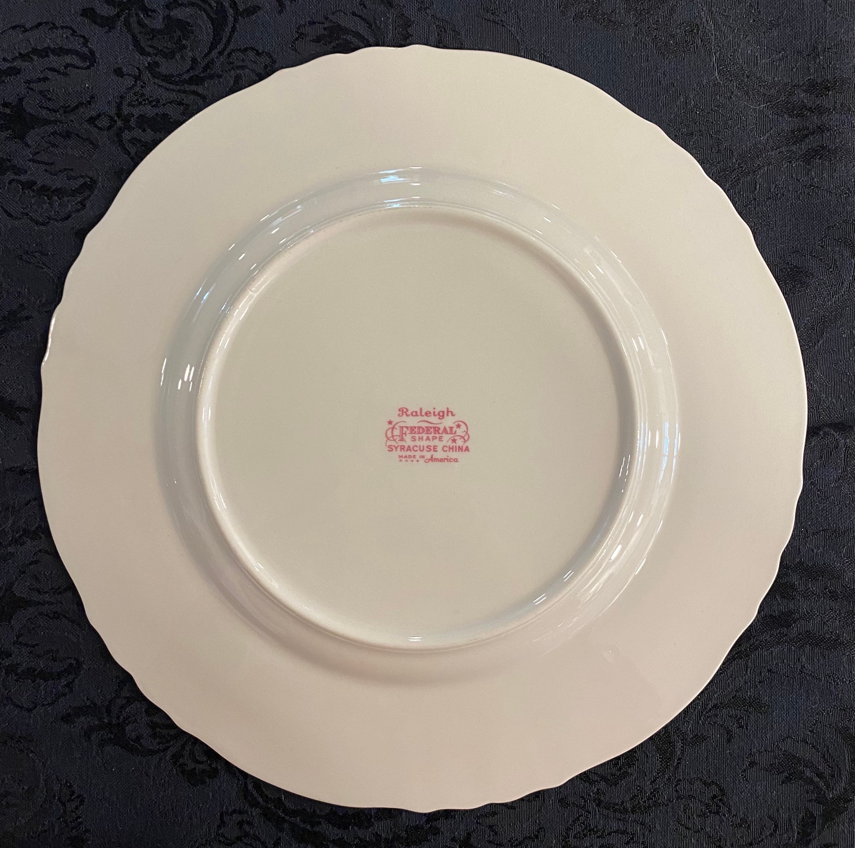 Raleigh Federal Shape Syracuse China Luncheon Plates, Set of Six ...