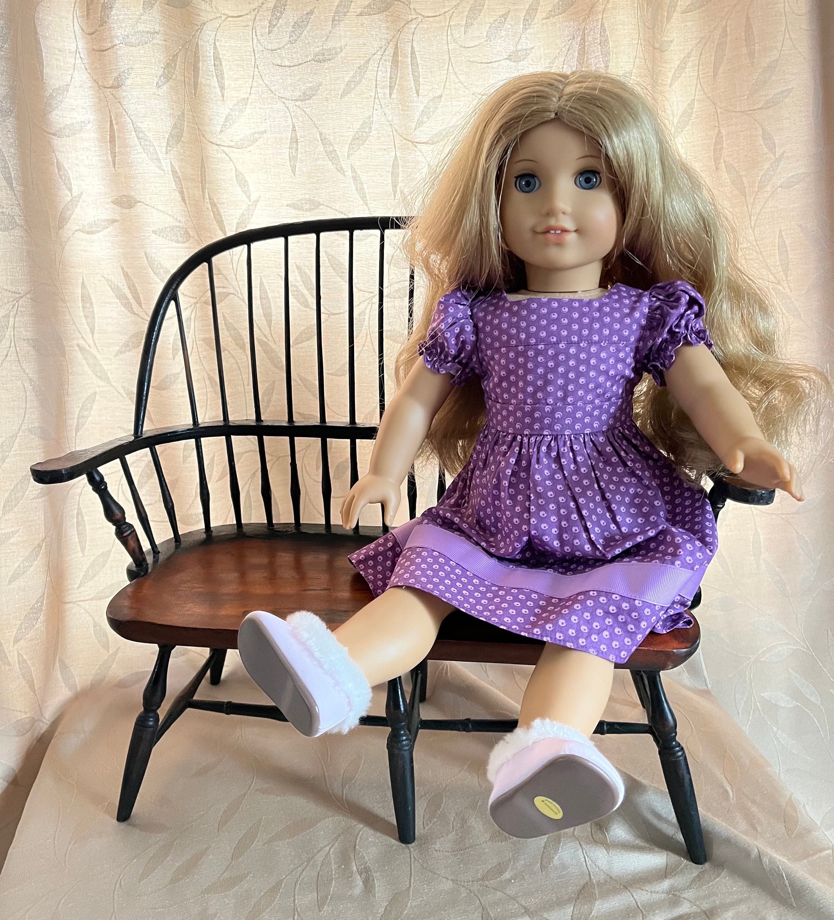 Doll Sized Windsor Bench, Doll Furniture, American Girl Doll Size Bench ...