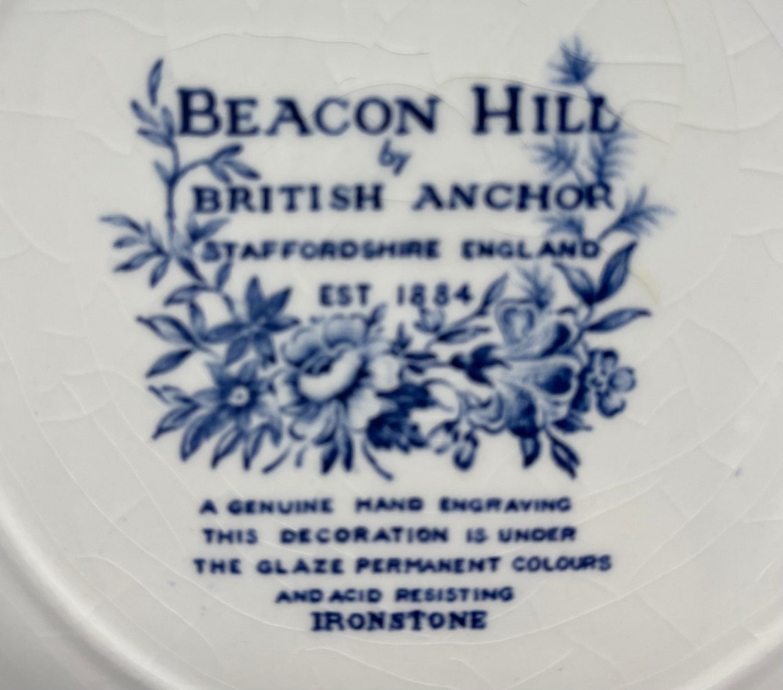 Vintage Beacon Hill by British Anchor Bread Plates, Set of Four ...
