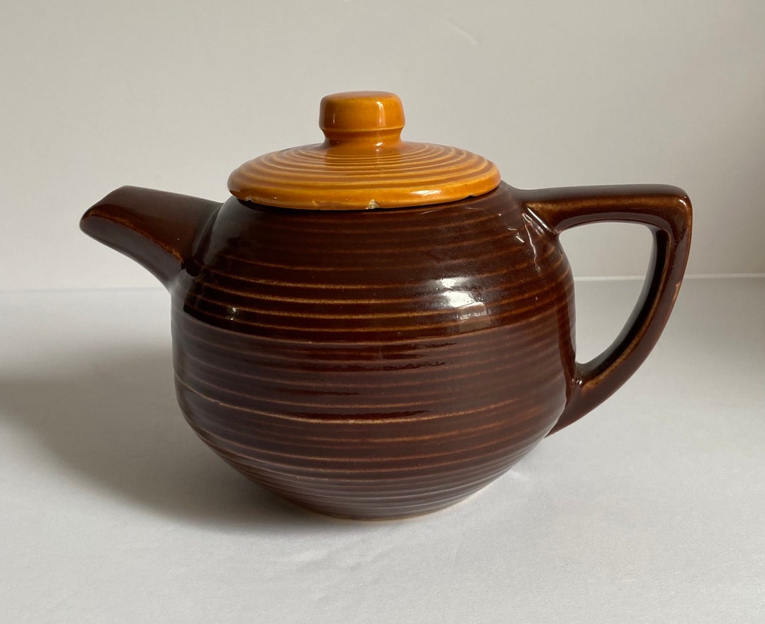 Vintage Mccoy Teapot, Mccoy Pottery Teapot, Brown Mccoy Teapot, Mccoy ...