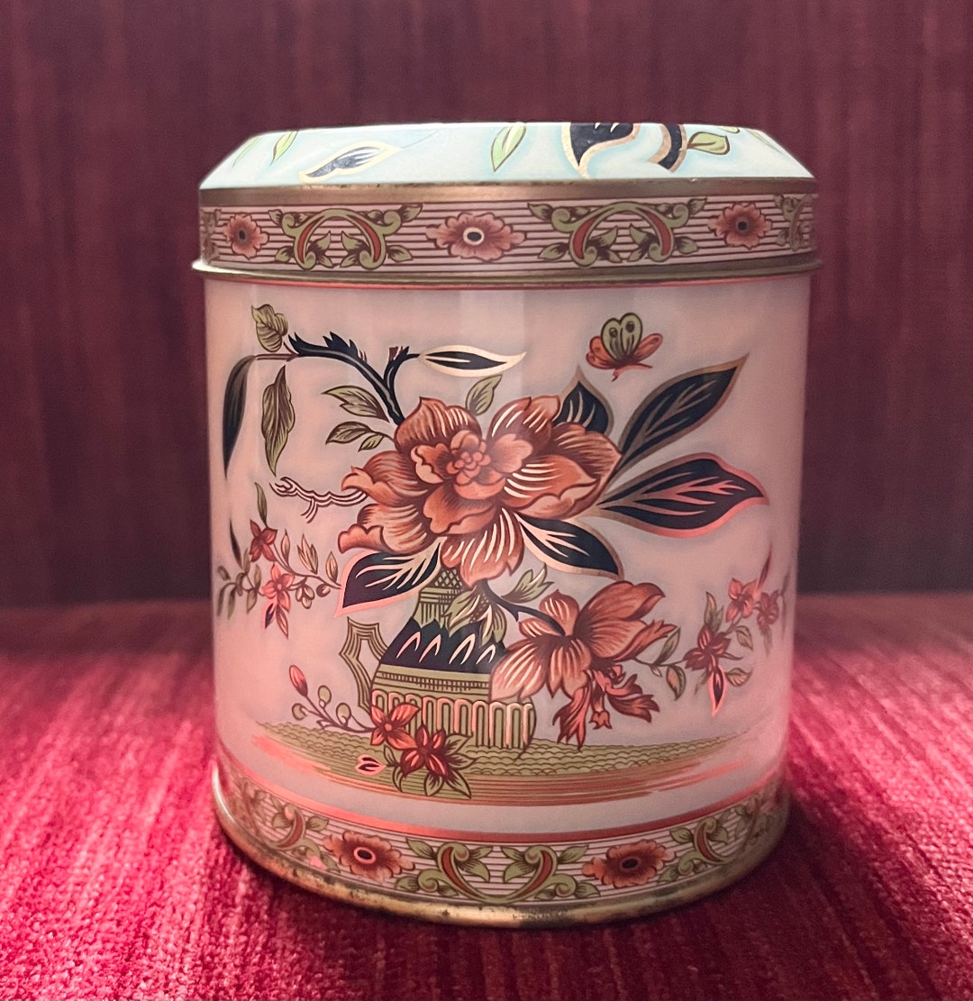 Vintage Daher Long Island Tin, Vintage Floral Daher Tin, Vintage Round ...