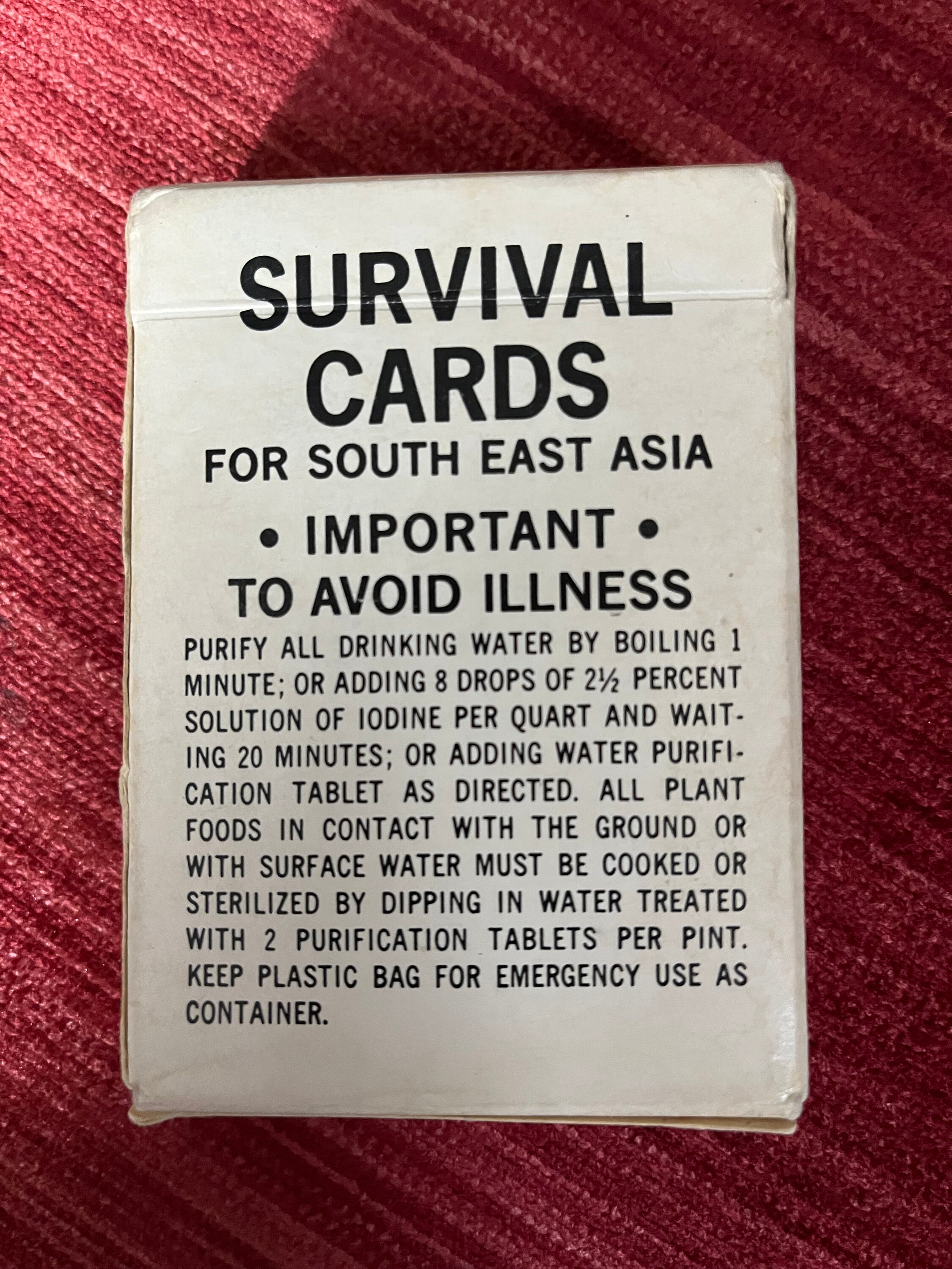 Vintage US Military Survival Cards, Soviet Word Recognition Common ...