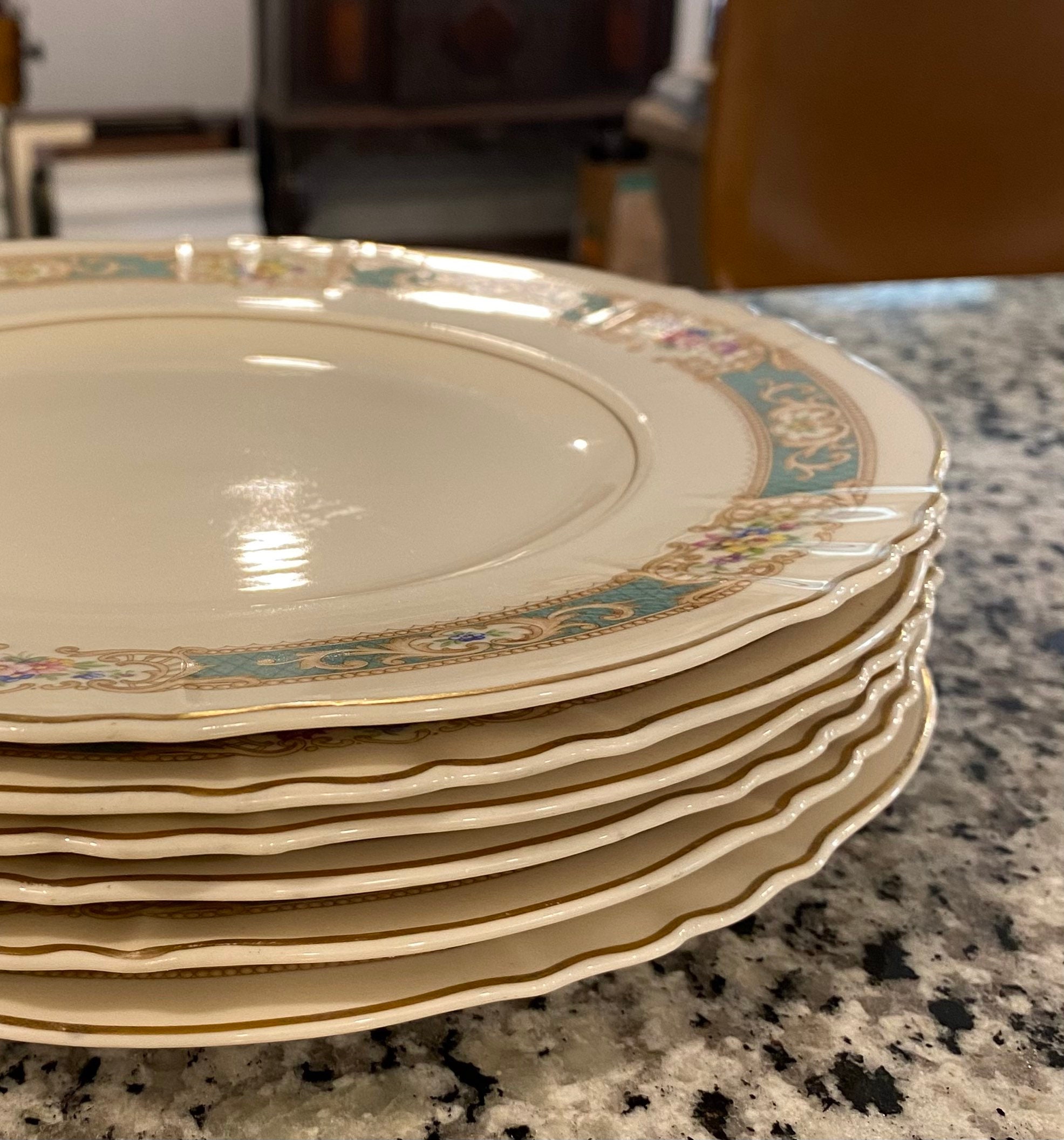 Raleigh Federal Shape Syracuse China Luncheon Plates, Set of Six ...