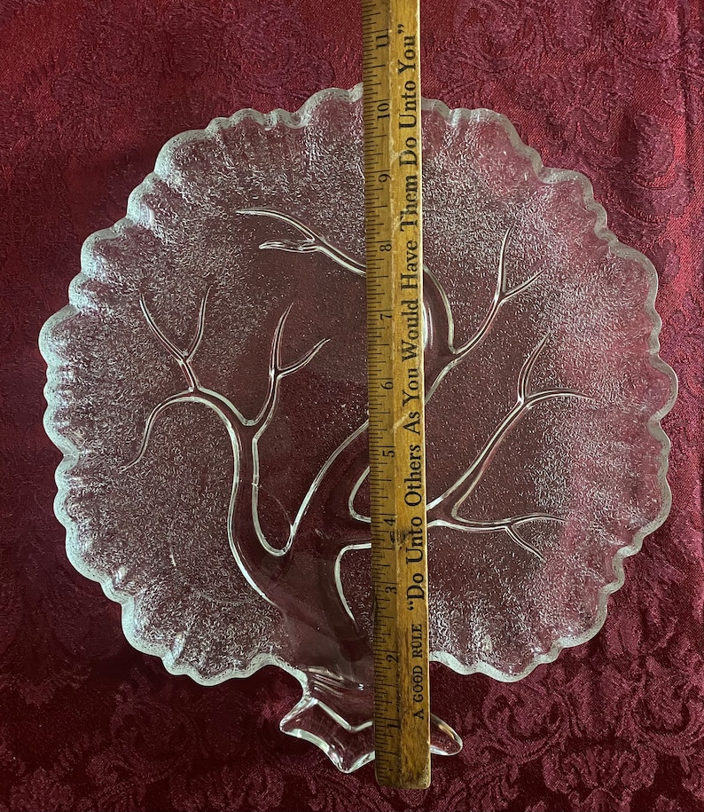 Hazel Atlas Tree of Life Plates, Mid Century Glass Plates, Hazel Atlas ...